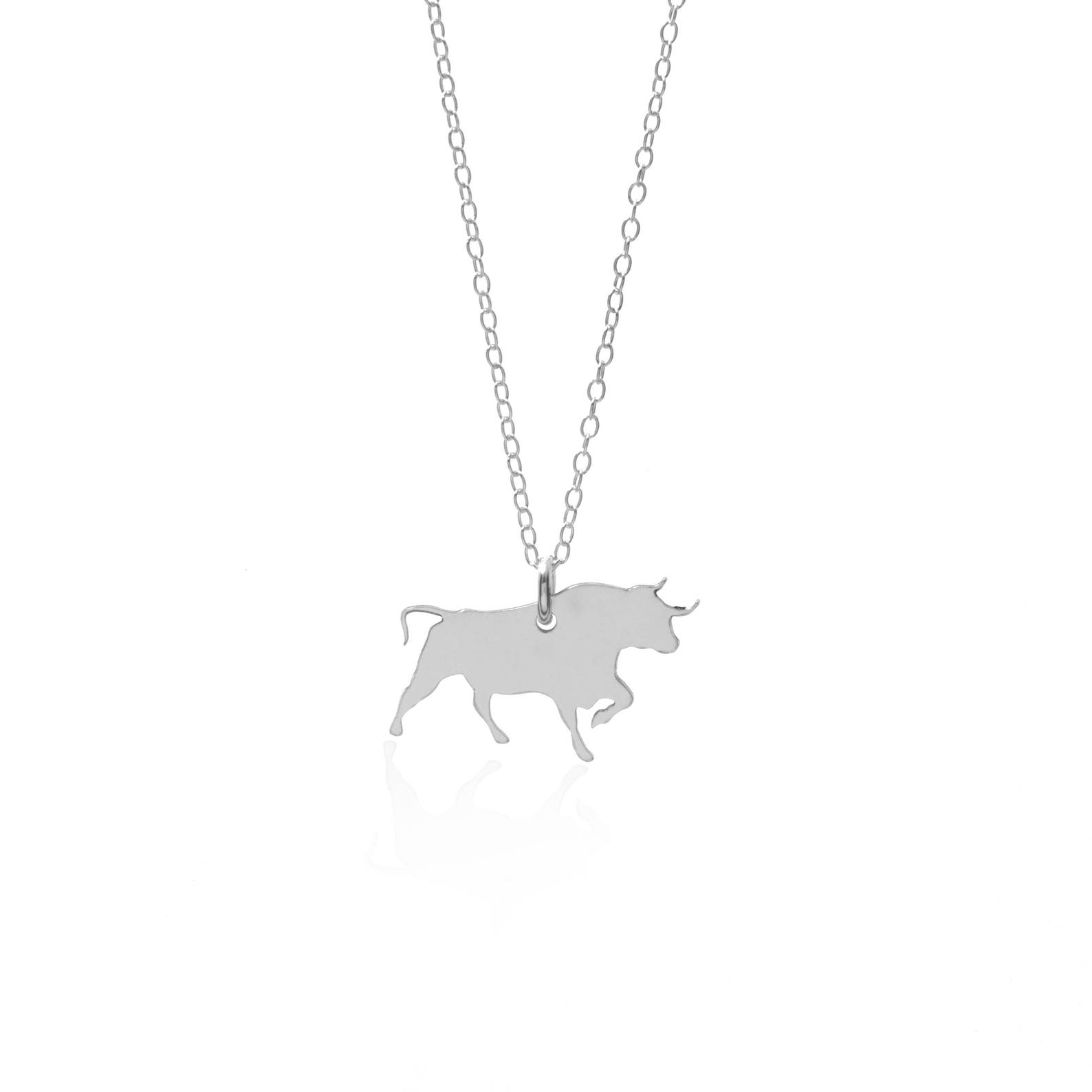 Bull Necklace Bull Pendant Charging Bull Animal Necklace | Etsy