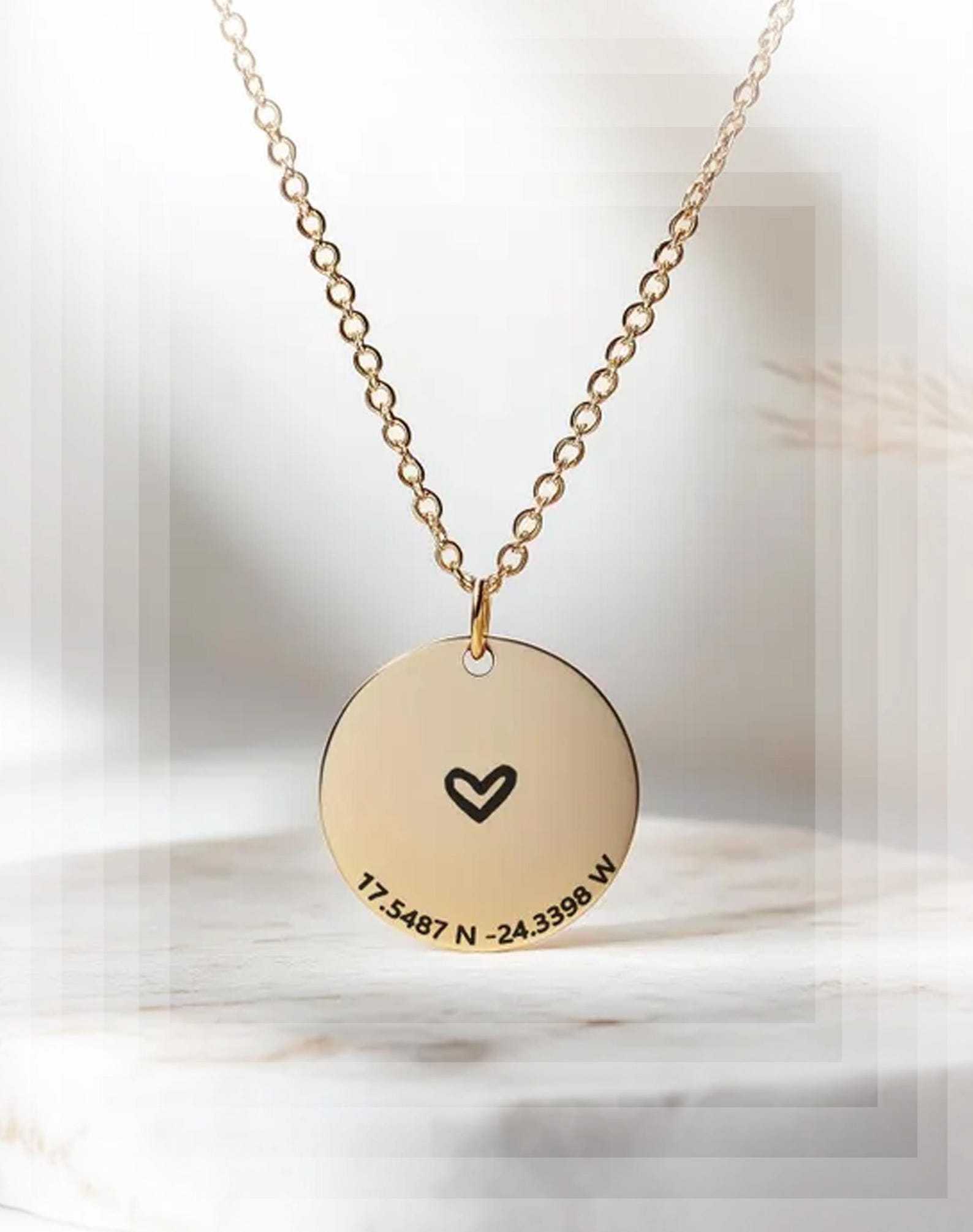 Coordinates Necklace • Personalized Location Necklace • Custom ...