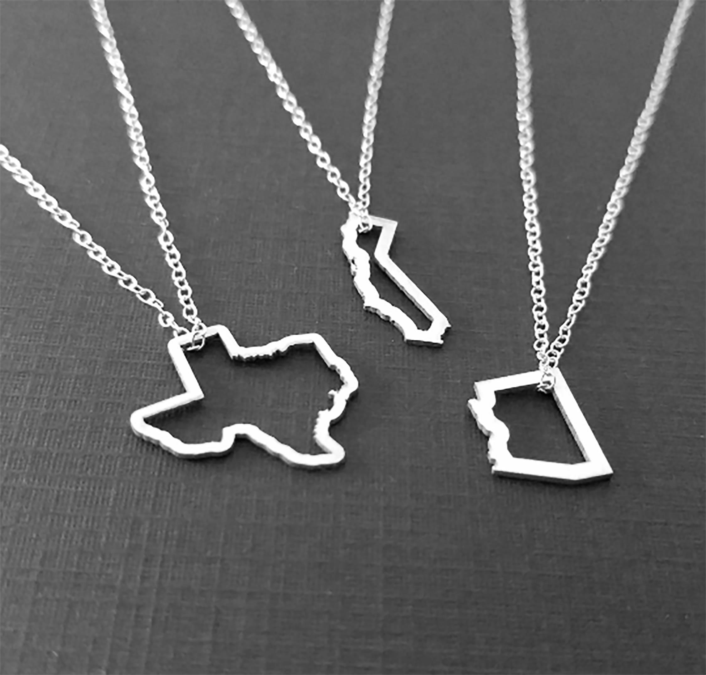 Arizona State Necklace State Jewelry State Pendant Gift For | Etsy