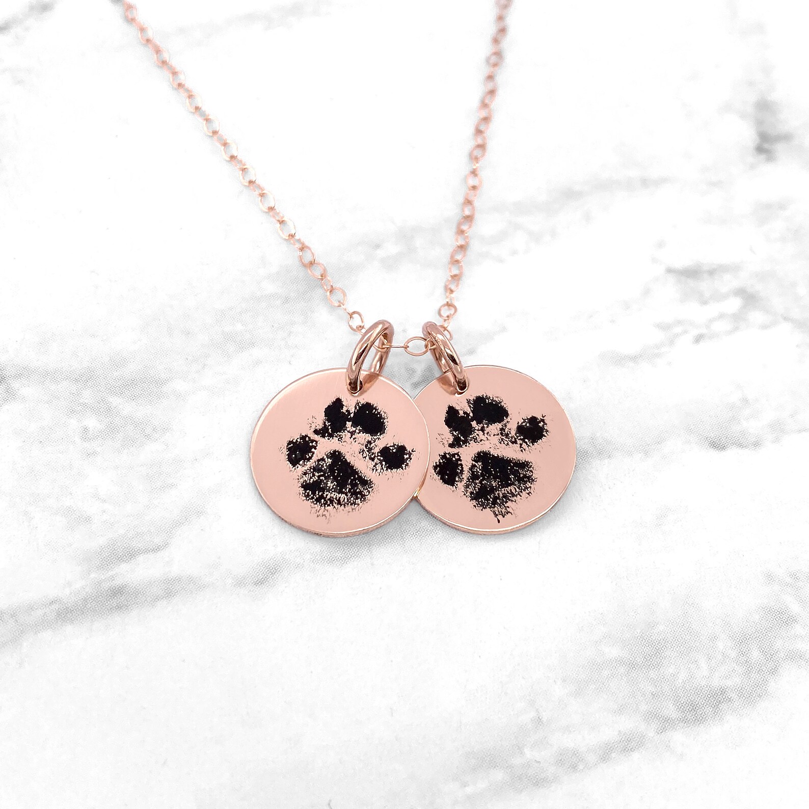 Custom Paw Print Necklace Dog Paw Necklace Your Actual Pet | Etsy
