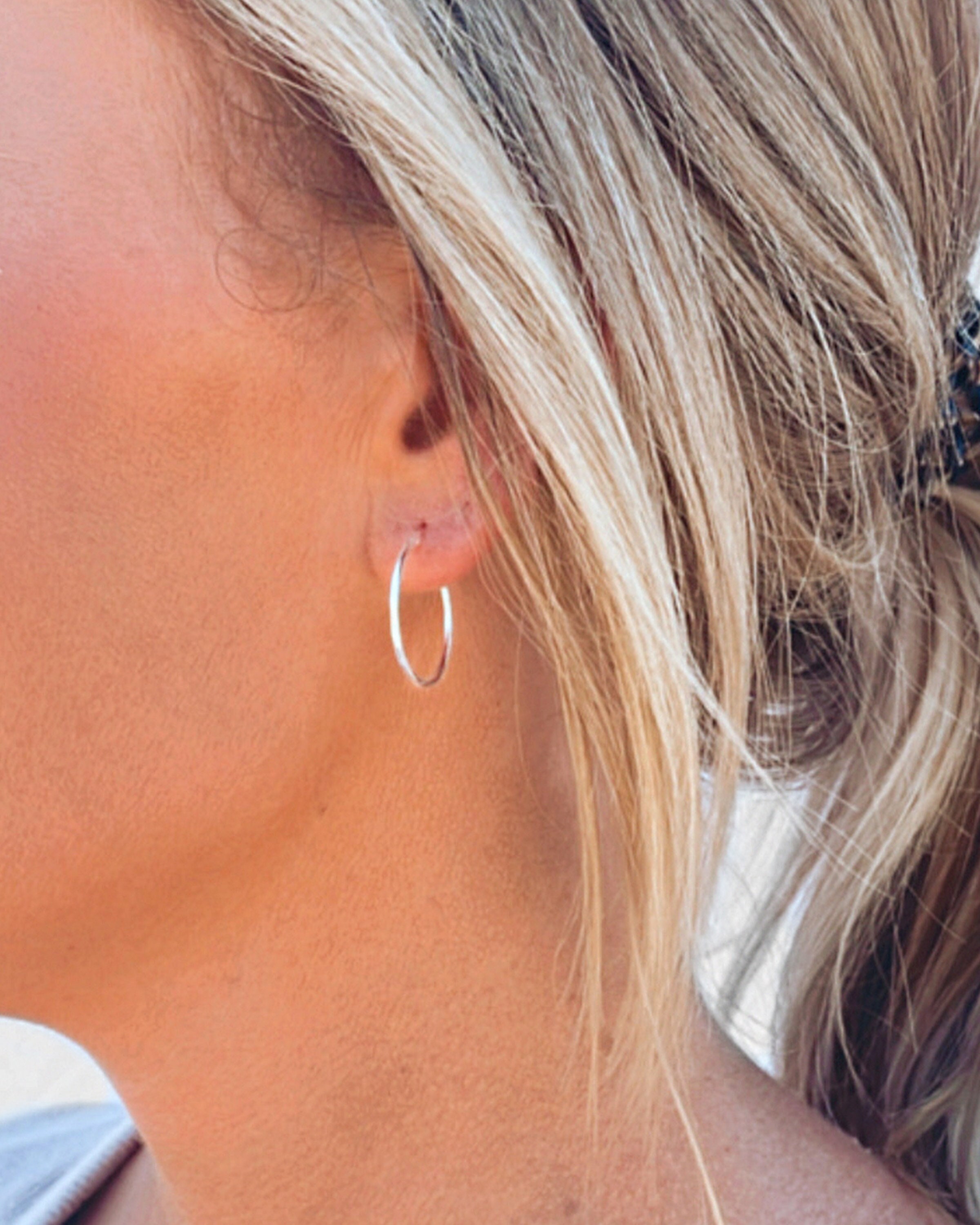 Medium Hoop Earrings Hoop Earrings Gold Hoops Sterling - Etsy