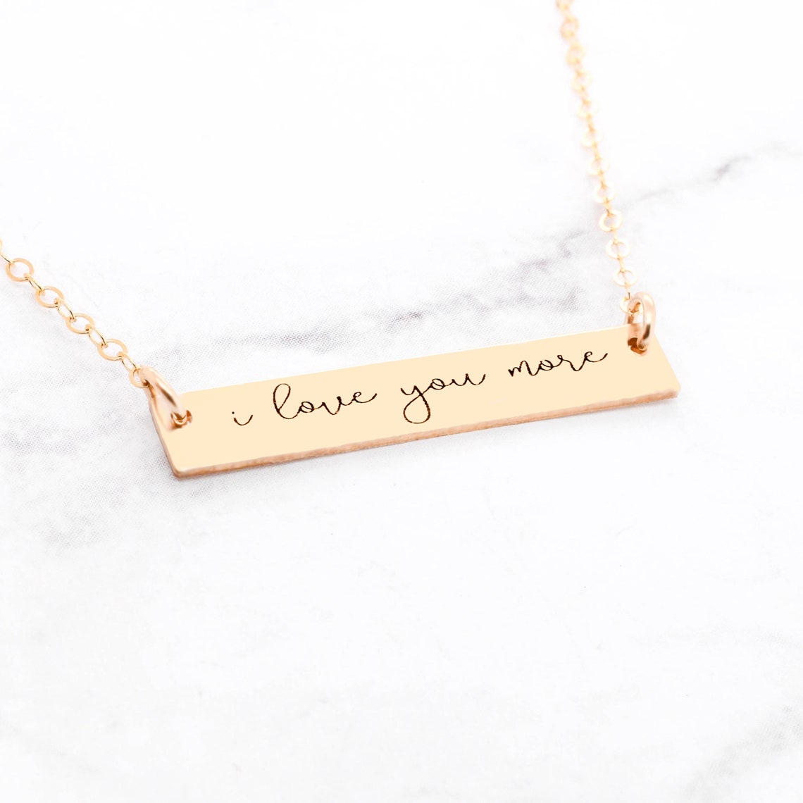 Gold Handwritten Necklace • Handwritten Jewelry • Custom Handwriting ...