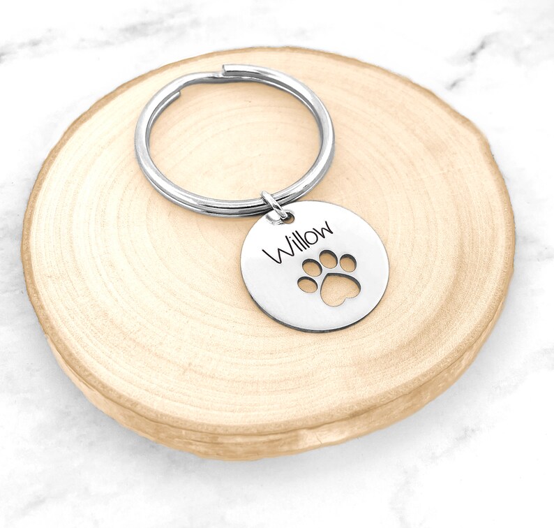 Dog Keychain • Paw Print Keychain • Dog Lover Gift • Pet Keychain • Pet ...