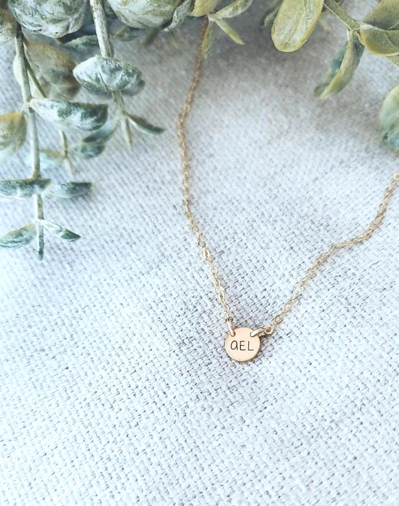 Super Dainty Initial Necklace Custom Initial Necklace - Etsy