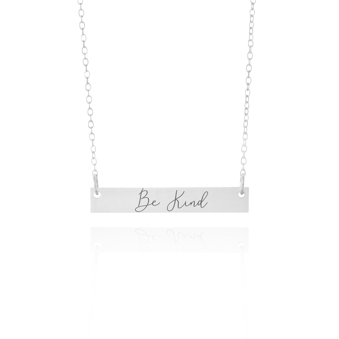 Be Kind Necklace, A Personalized Quote Necklace, Custom Quote Pendant ...