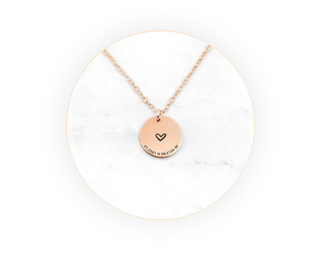 Coordinates Necklace • Personalized Location Necklace • Custom ...