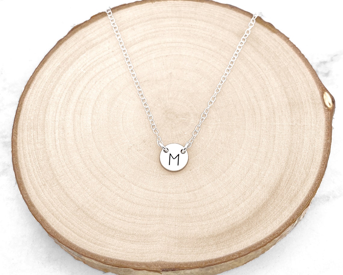 Super Dainty Initial Necklace Custom Initial Necklace - Etsy
