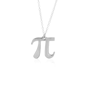 Pi Necklace, Pi Jewelry, Math Necklace, Pi Symbol Necklace, Geometry ...
