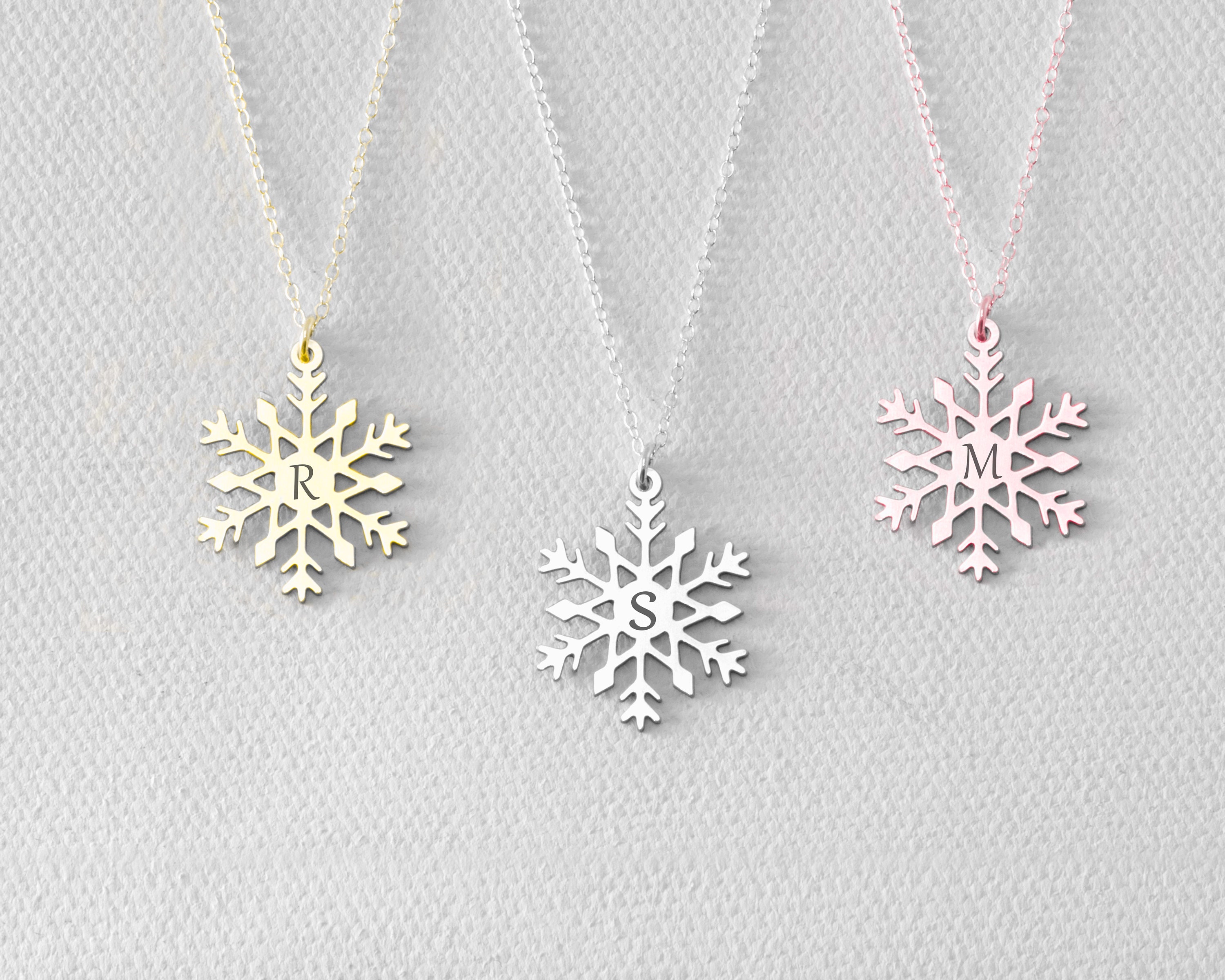 Frozen Snowflake Necklace A Silver Winter Pendant 20mm - Etsy