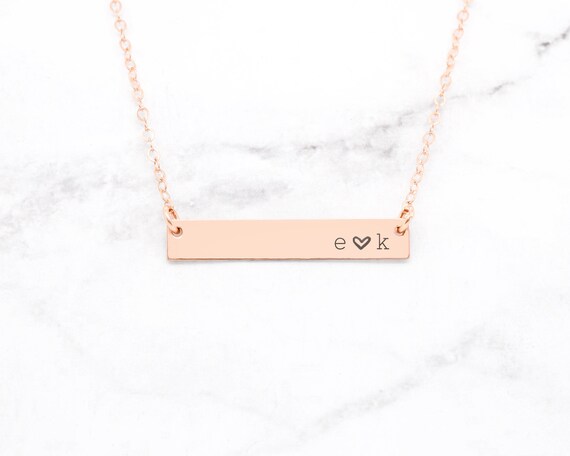 Couples bar necklace store