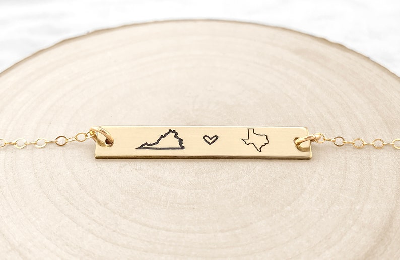 Friendship Bracelet • State Bracelet • Custom Two State Bracelet ...