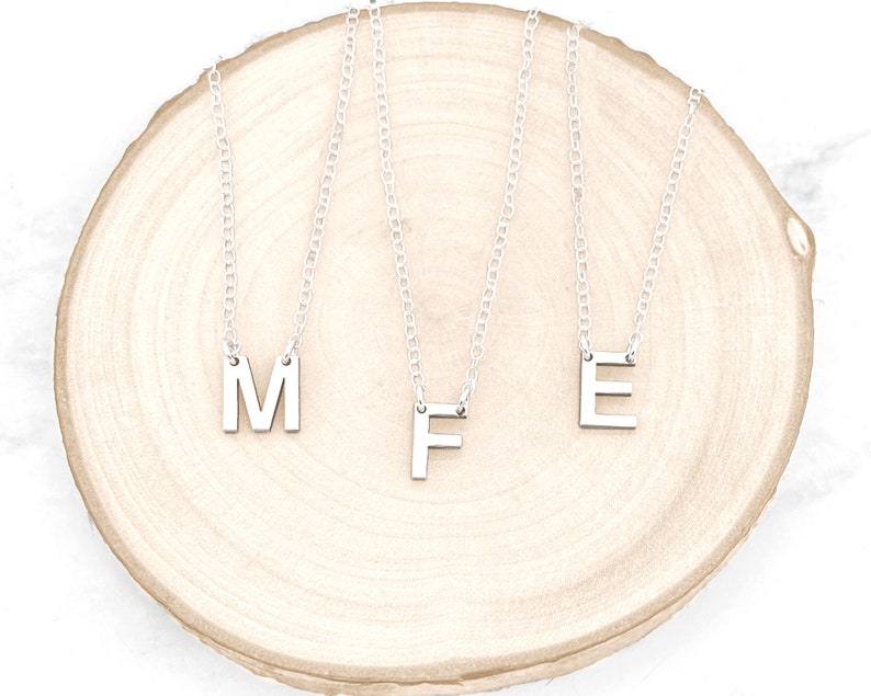 Dainty Initial Necklace Tiny Initial Necklace Personalized - Etsy