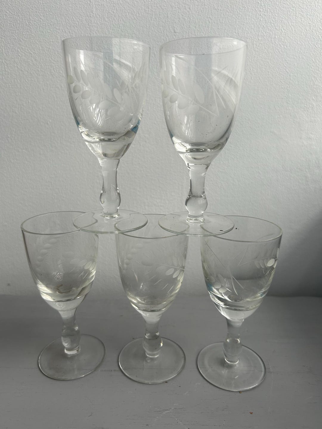 Vintage Port or Sherry Glasses Set of 5 - Etsy
