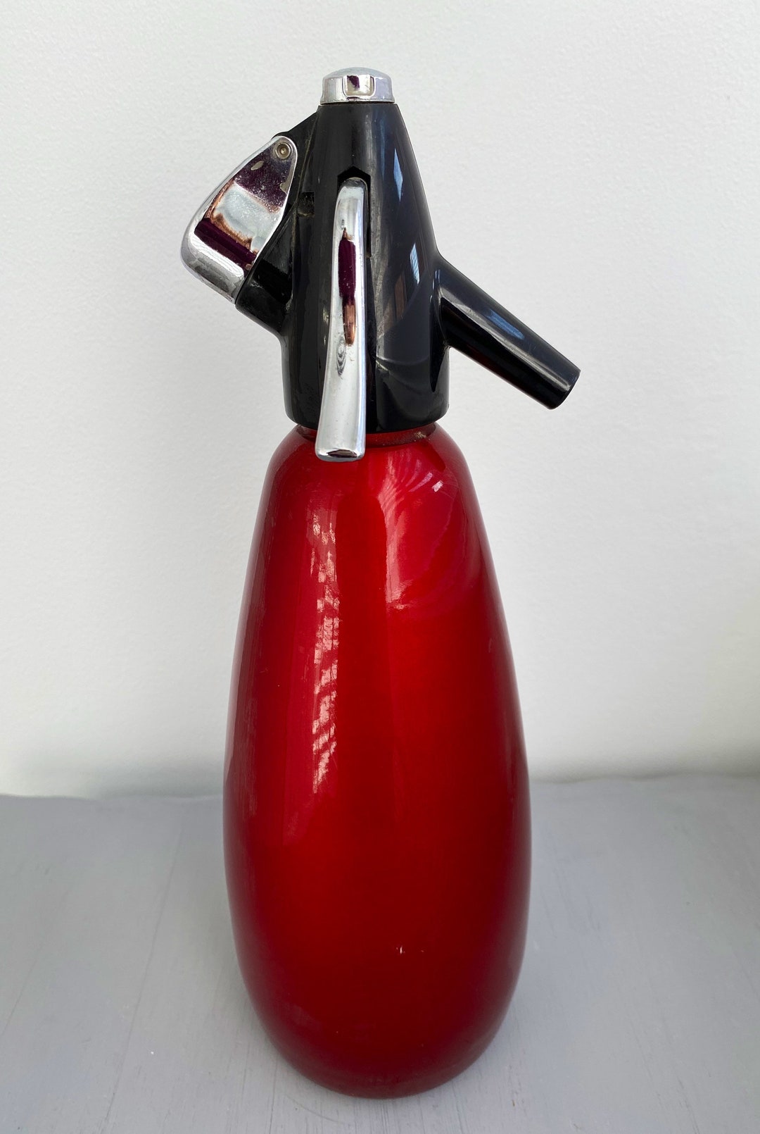 Vintage BOC Red Soda Syphon - Etsy