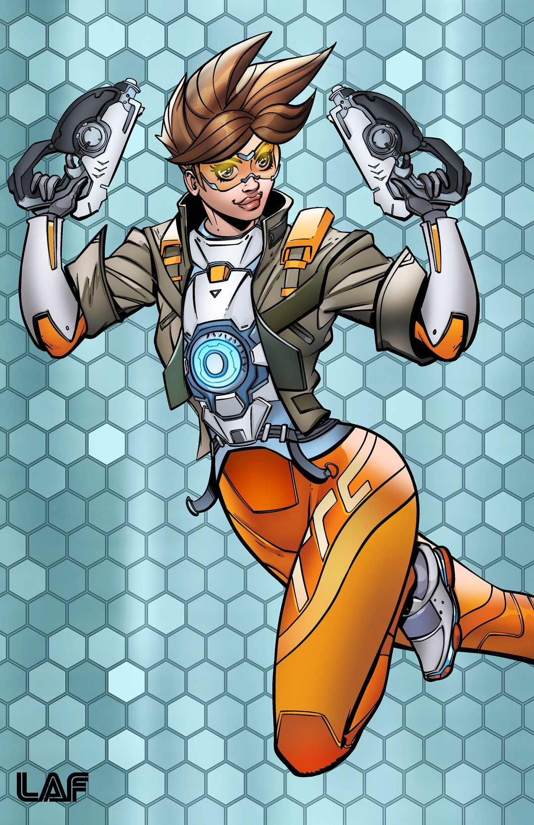 Tracer 11x17 Poster - Overwatch - Etsy