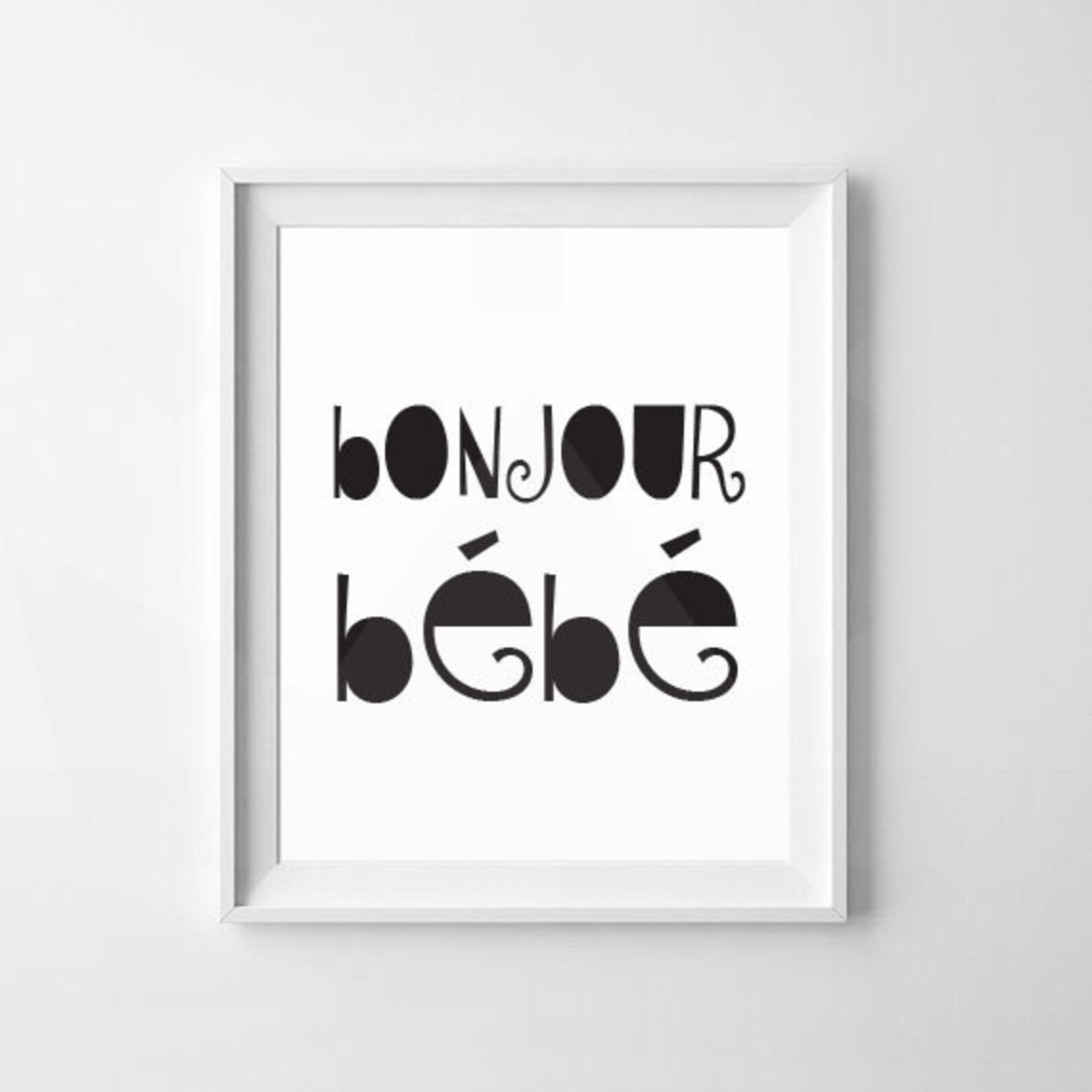 Bonjour Bébé | French Nursery, Modern Nursery, Minimalist Nursery Print ...