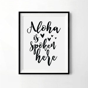 Aloha is Spoken Here Print | Hawaiian Print, Hawaiian Decor | Aloha ...