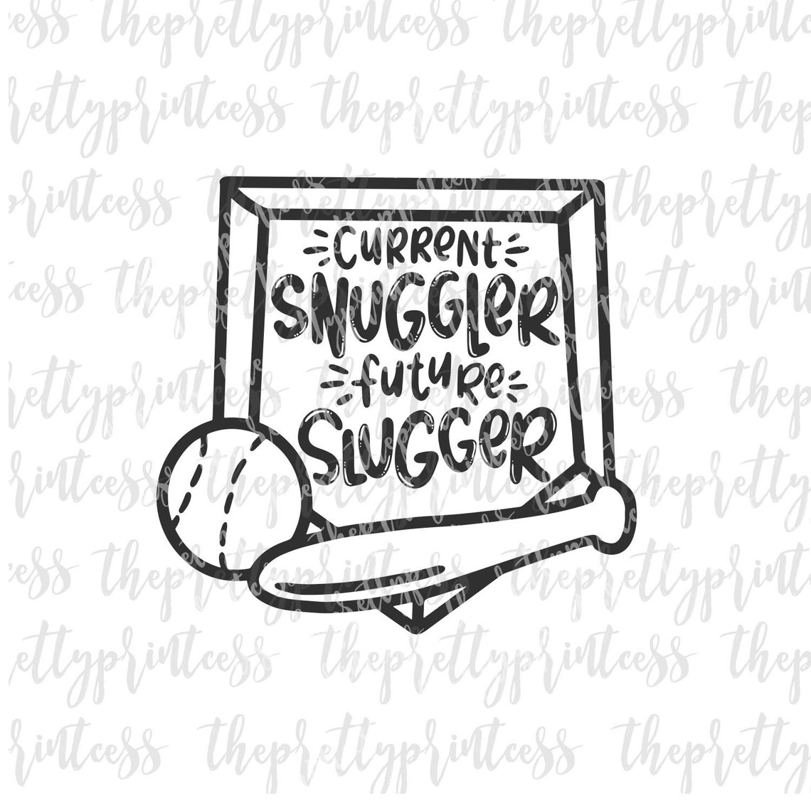 Current Snuggler Future Slugger SVG Shirt Baseball Baby SVG Silhouette ...