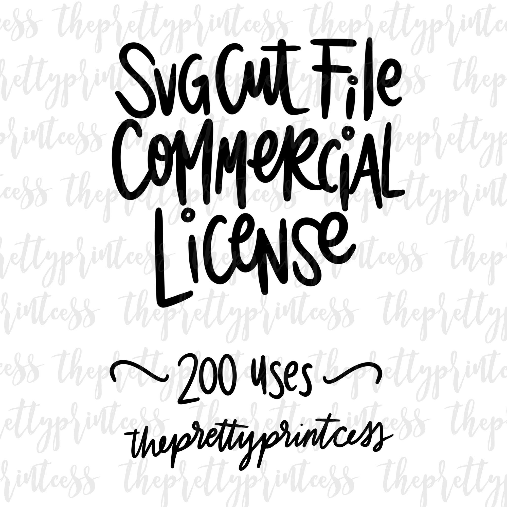 SVG Cut File Commercial License up to 200 Uses per Design | Etsy