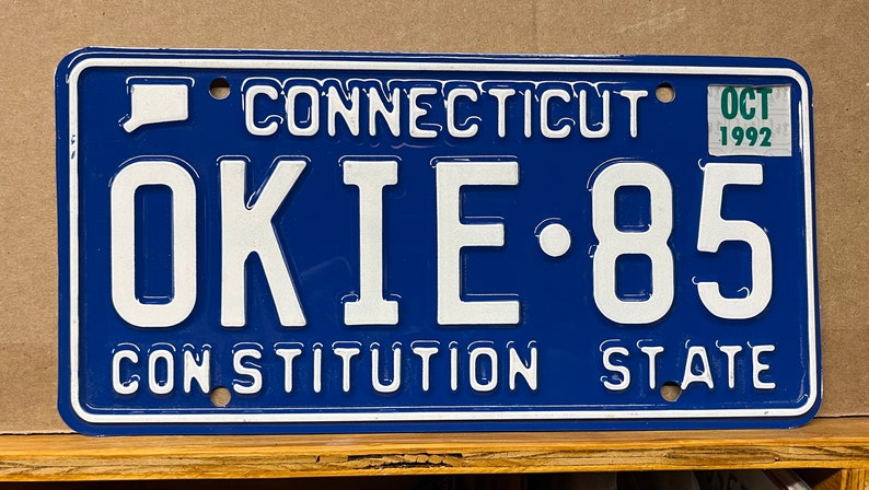 Connecticut License Plate 1992 - Etsy