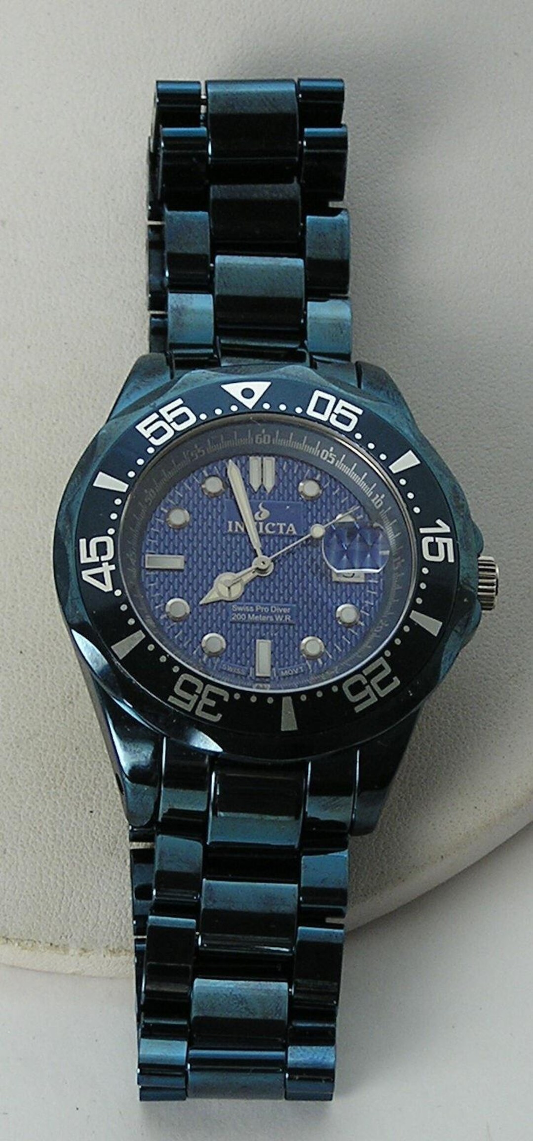 Stunning Unworn Invicta Blue Ceramic Swiss Pro Diver 4693 Watch Swiss ...