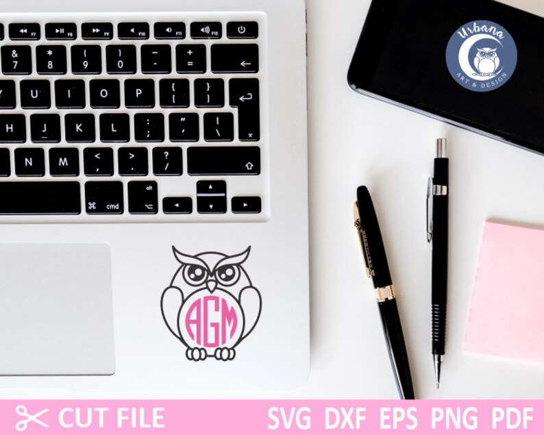 Owl SVG File Owl Frame SVG Monogram Frame SVG Owl Frame Svg - Etsy