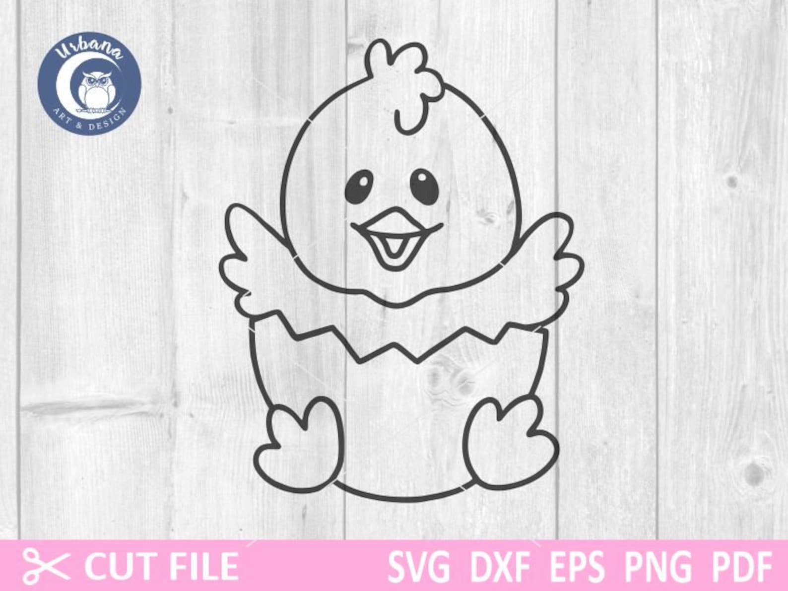 Chick SVG File, Baby Chick Design, Cutting Vector, Easter Chick Design ...