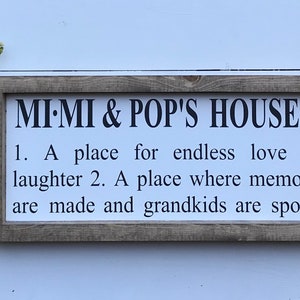 Mimi's House Wood Sign - Etsy