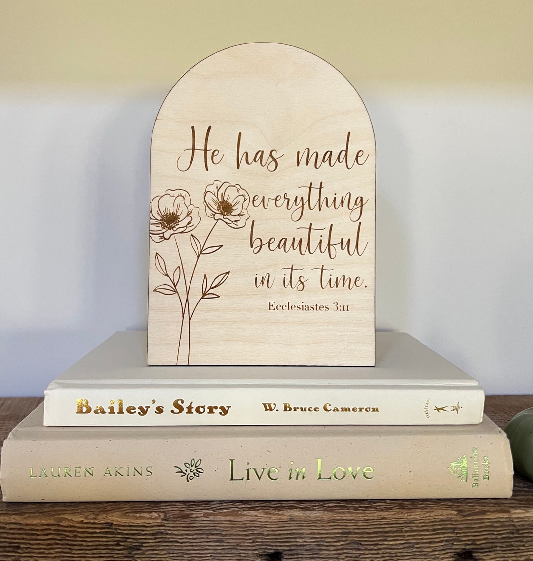 Laser Engraved Birch Wood Bible Verse Arched Sign - Etsy