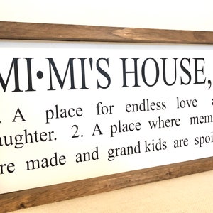 Mimi's House Wood Sign - Etsy