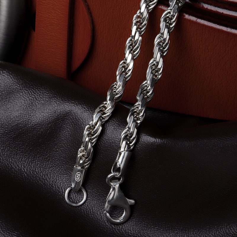 Silver Rope Chain - Etsy