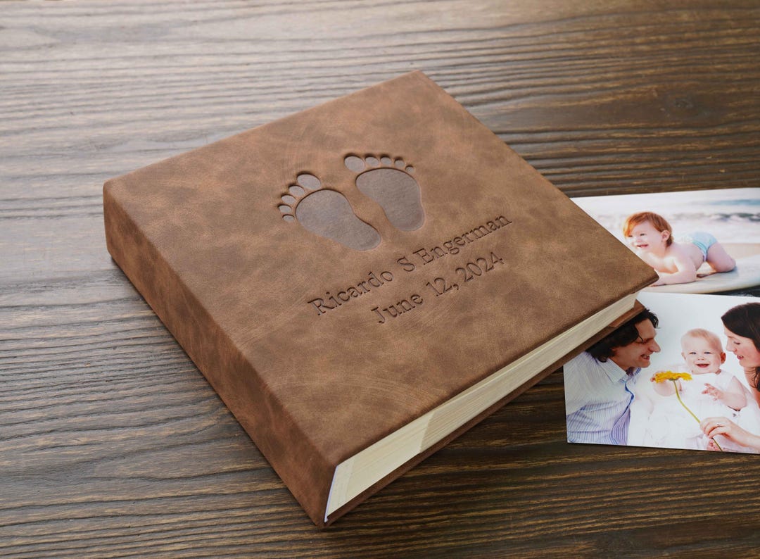 Personalized Photo Album With Pockets,baby Album,baby Memories Book ...