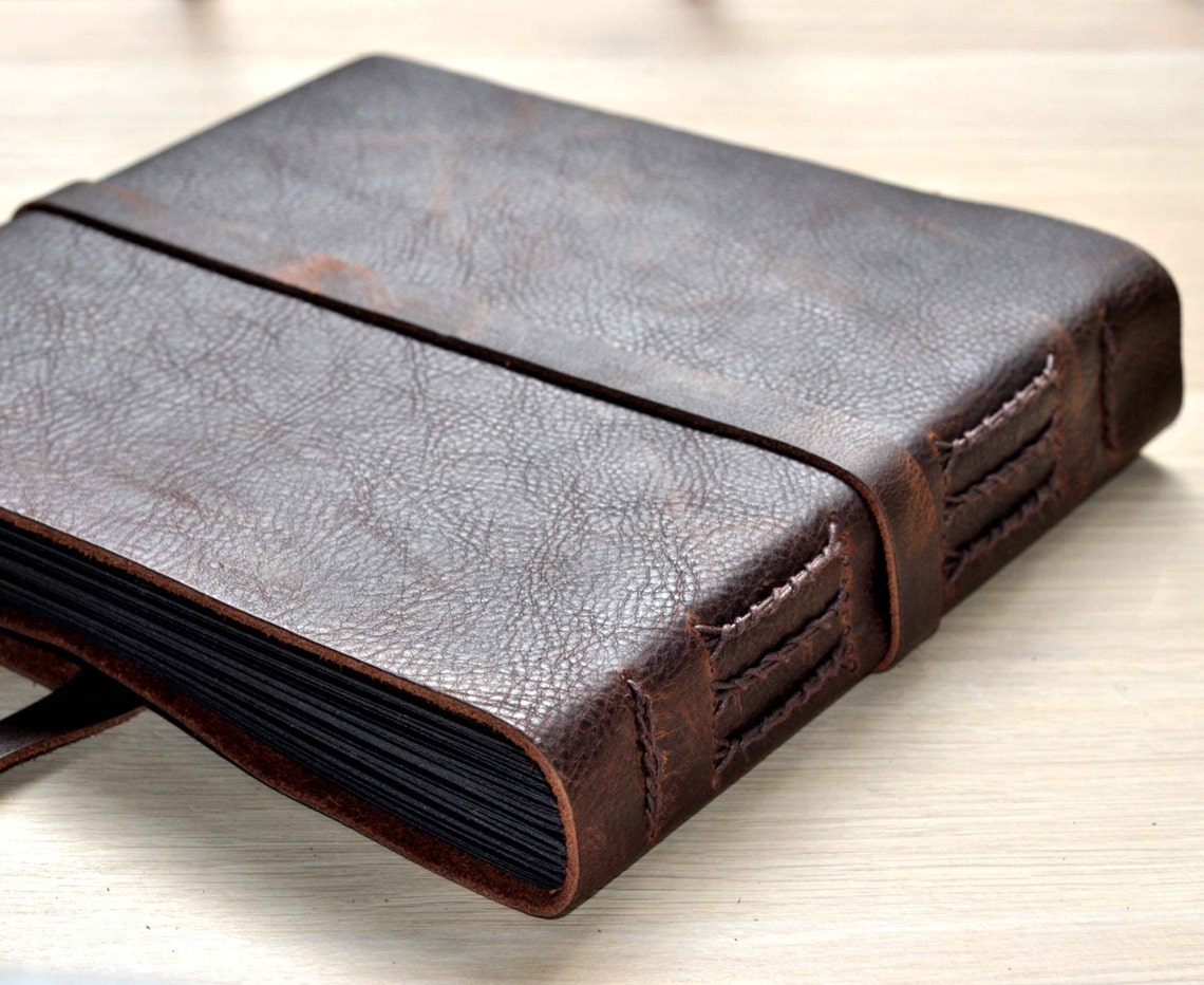 Photo Album Leather Scrapbook AlbumWedding photo | Etsy