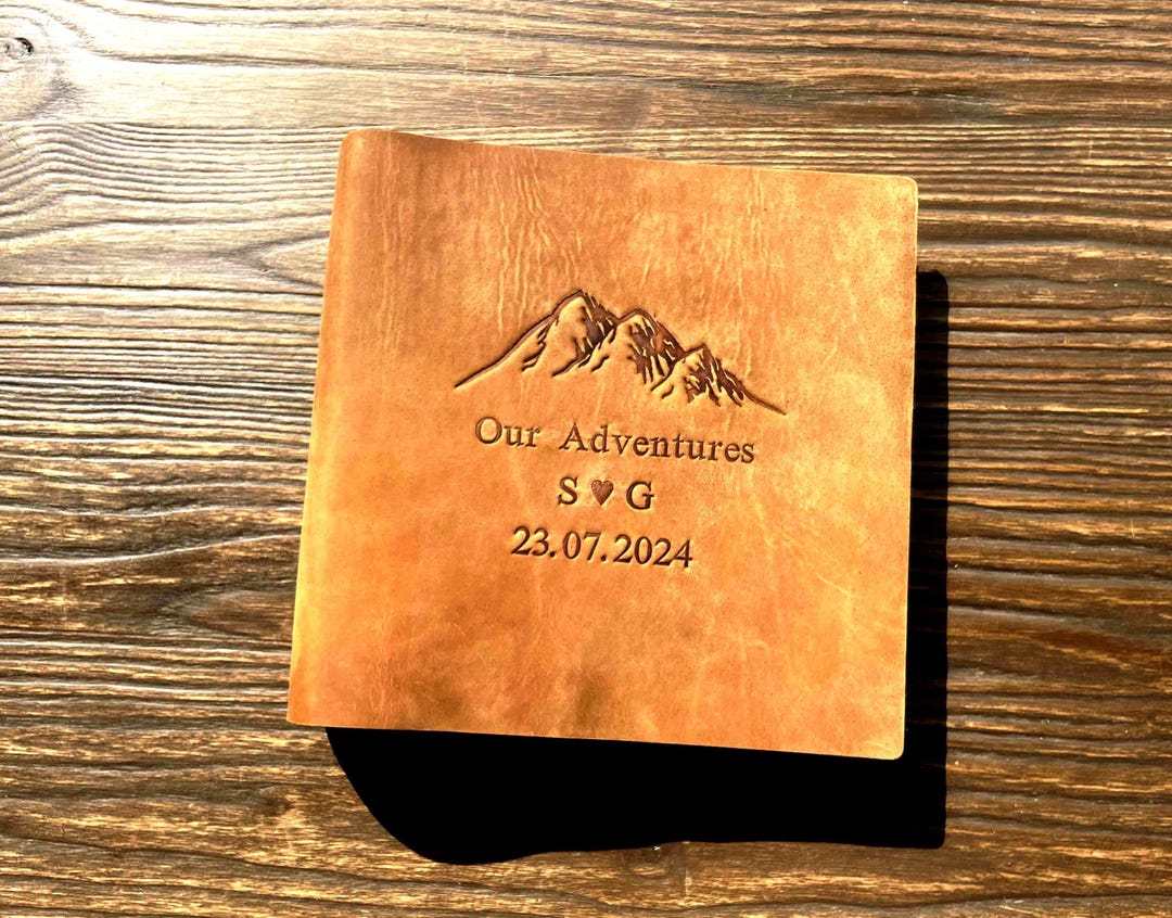 Personalized Our Adventure Book ,custom Photo Album ,leather Scrapbook ...