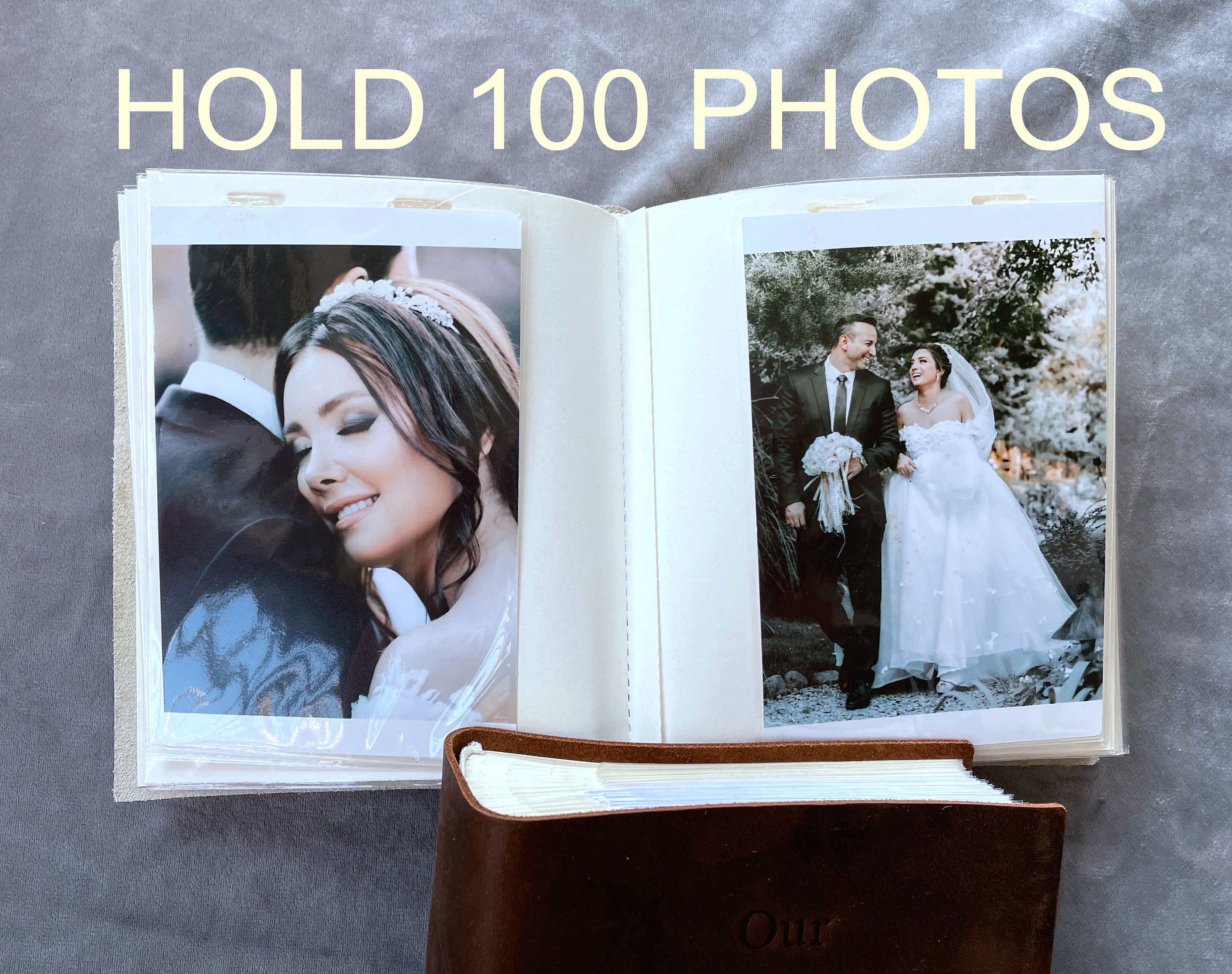 Personalized Leather Photo Album With Pocketsalbum for - Etsy