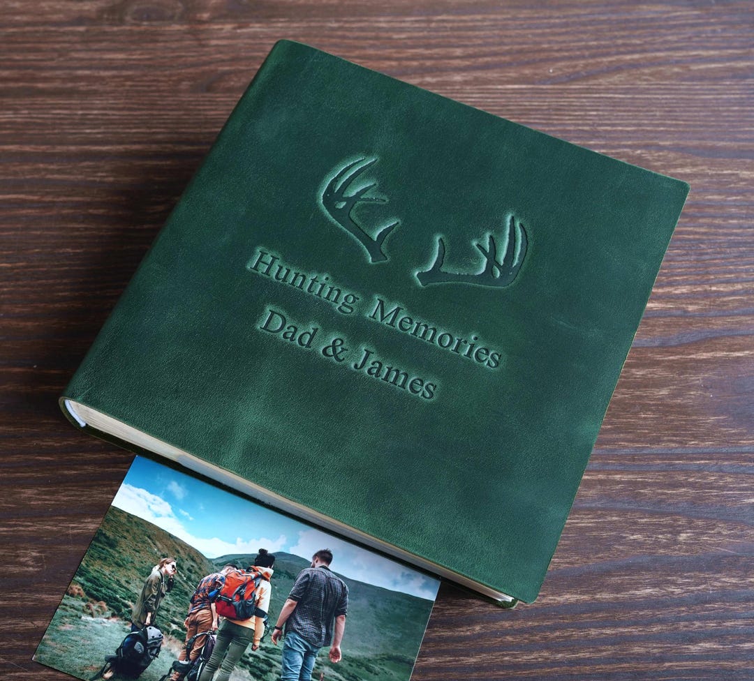 Personalized Leather Photo Album Hunting Album Fishing Album Memory ...