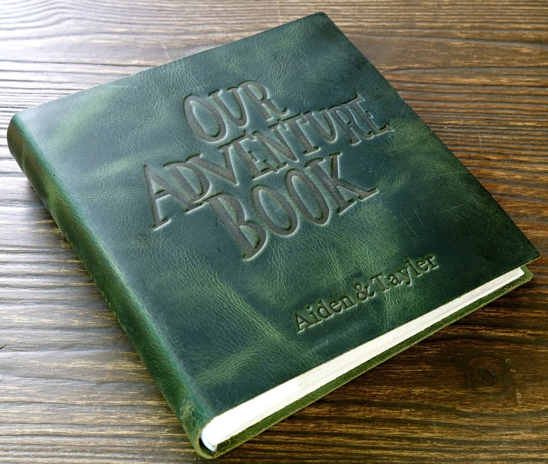 Personalized Leather 4x6 Photo Album With Pockets Our Adventure Book ...