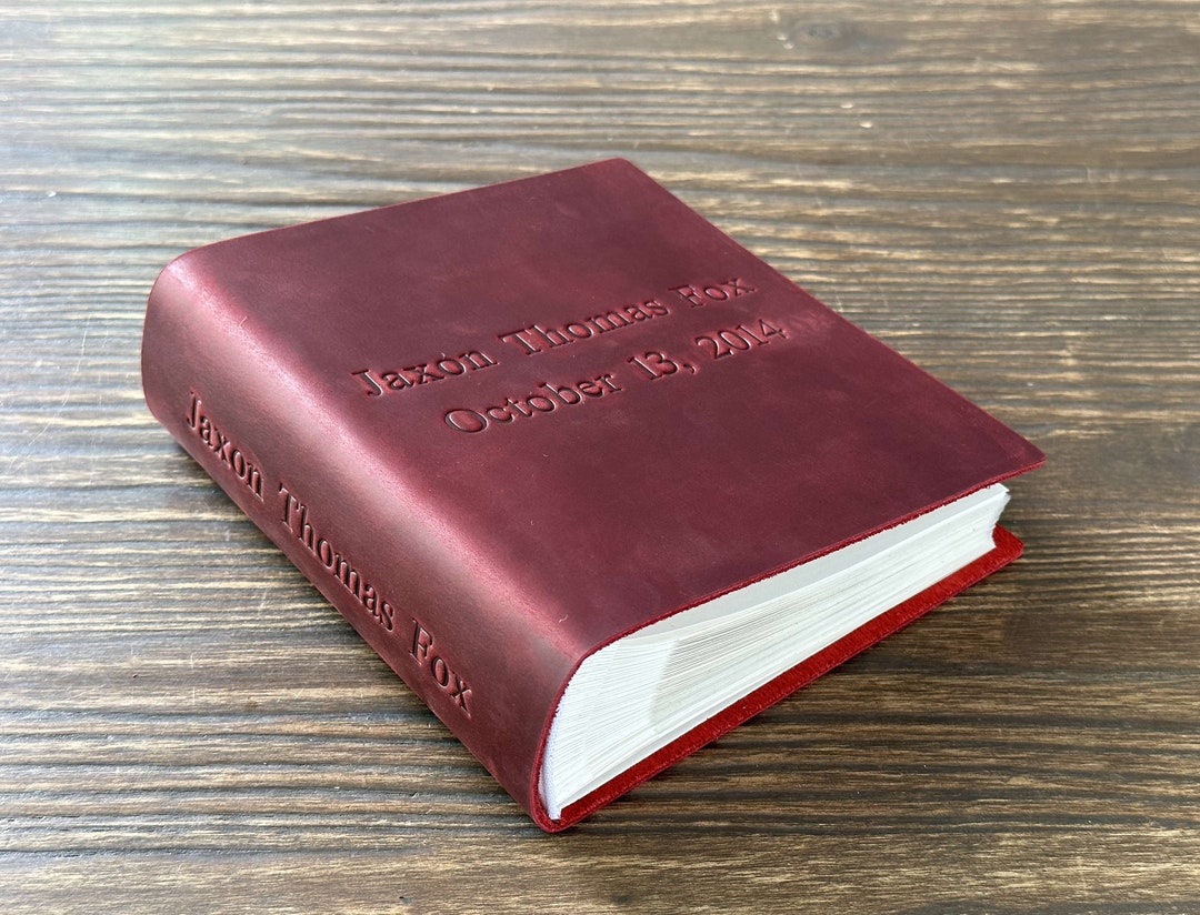 Personalized Album Leather 4x6 Photo Album With Pockets Anniversary ...