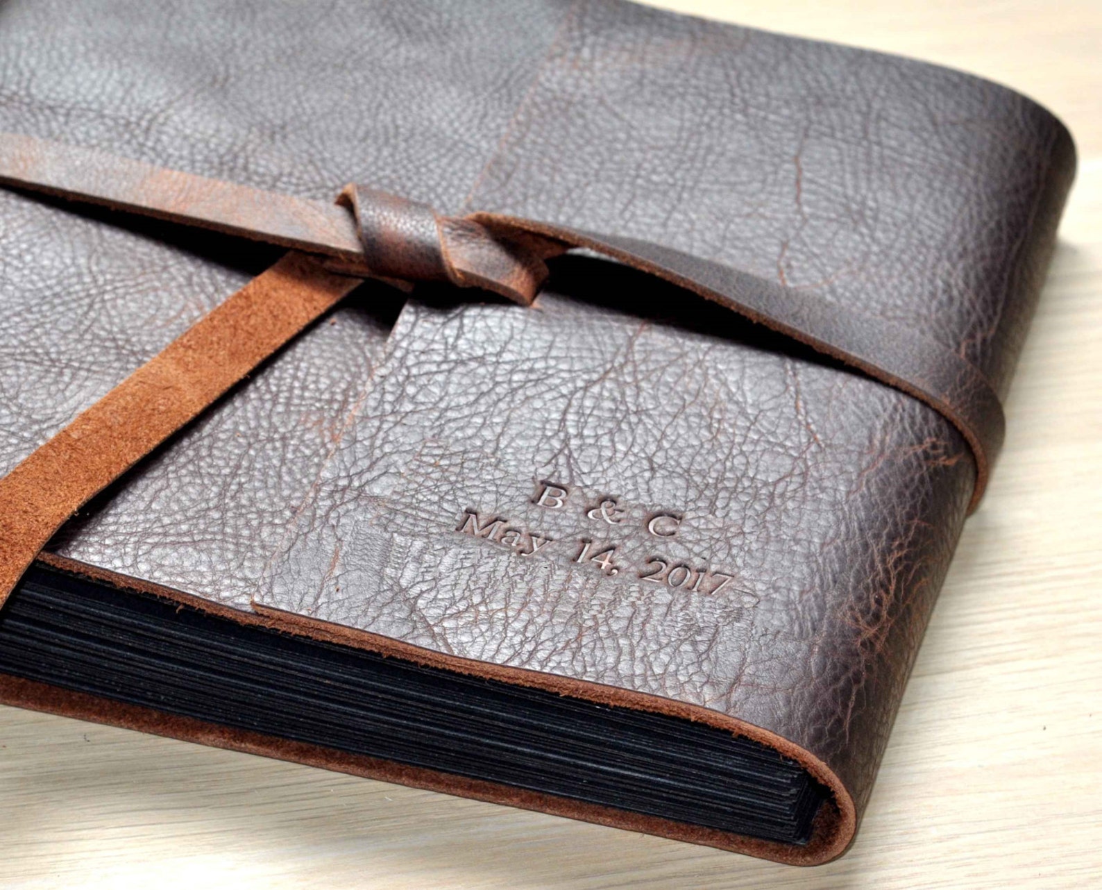 Photo Album Leather Scrapbook Albumwedding Photo | Etsy