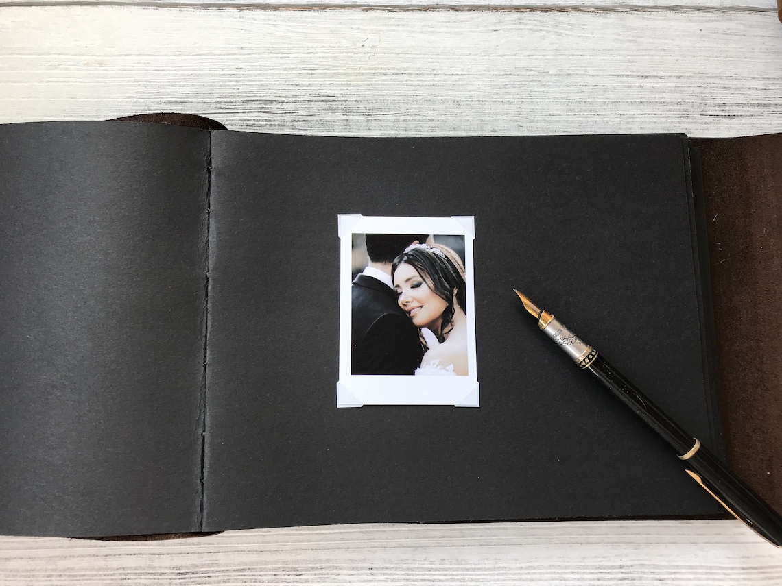 Personalized Leather Photo Album Rustic Leather Album - Etsy