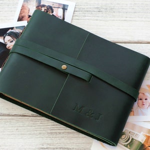 Personalized Leather Photo Album, Scrapbook Album,anniversary Gifts ...