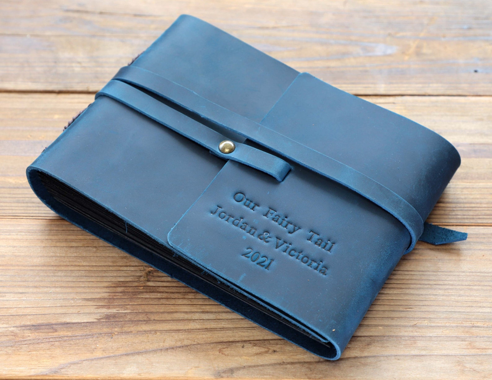 Personalized Leather Photo Album, Scrapbook Album,anniversary Gifts ...