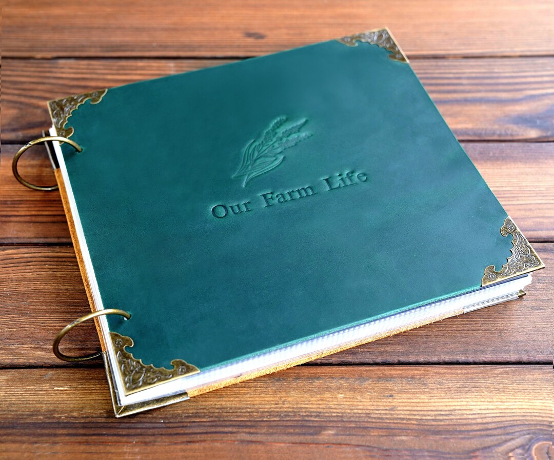 Personalized Scrapbook Album,photo Album,photo Memory Book,leather ...