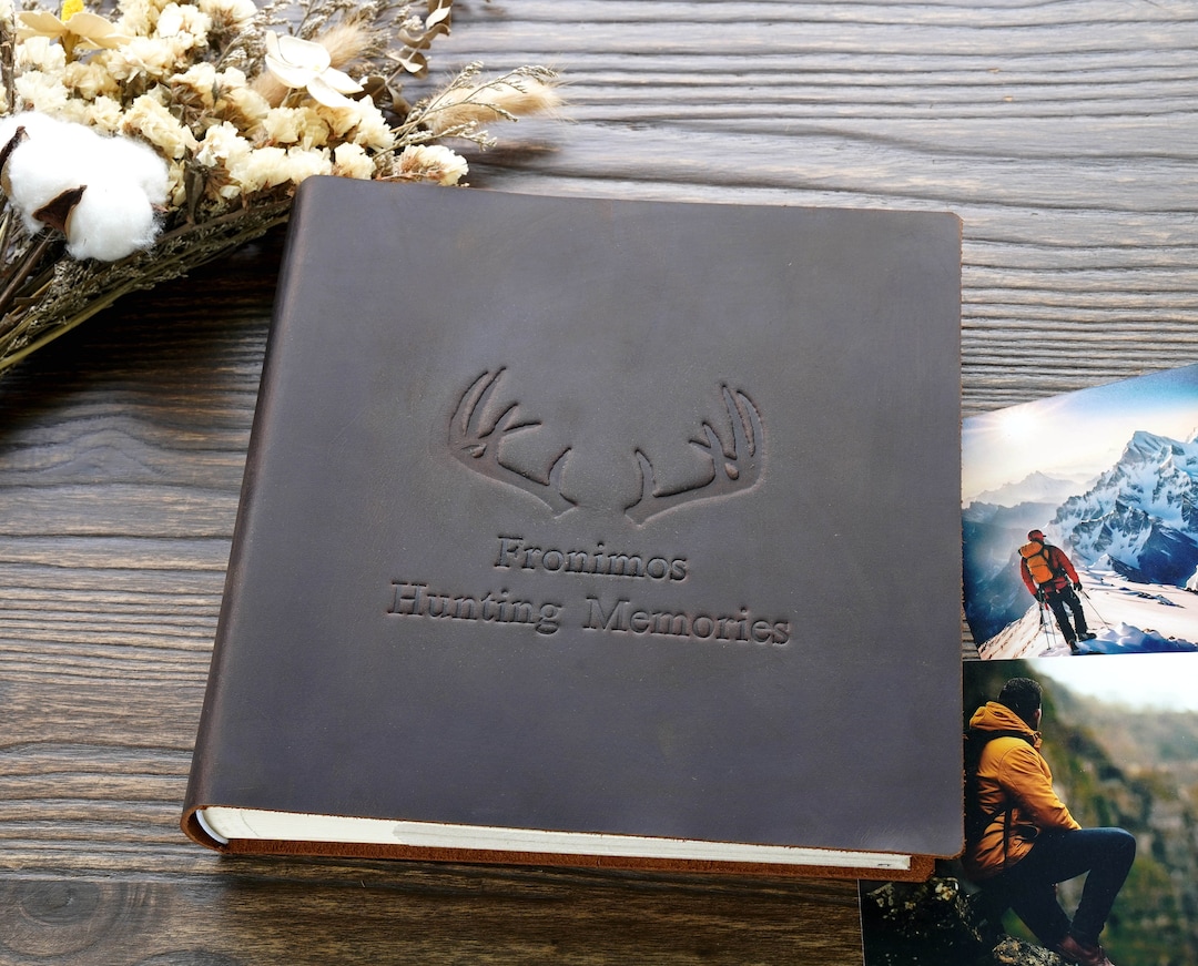 Personalized Leather Photo Album Hunting Album Fishing Album Memory ...