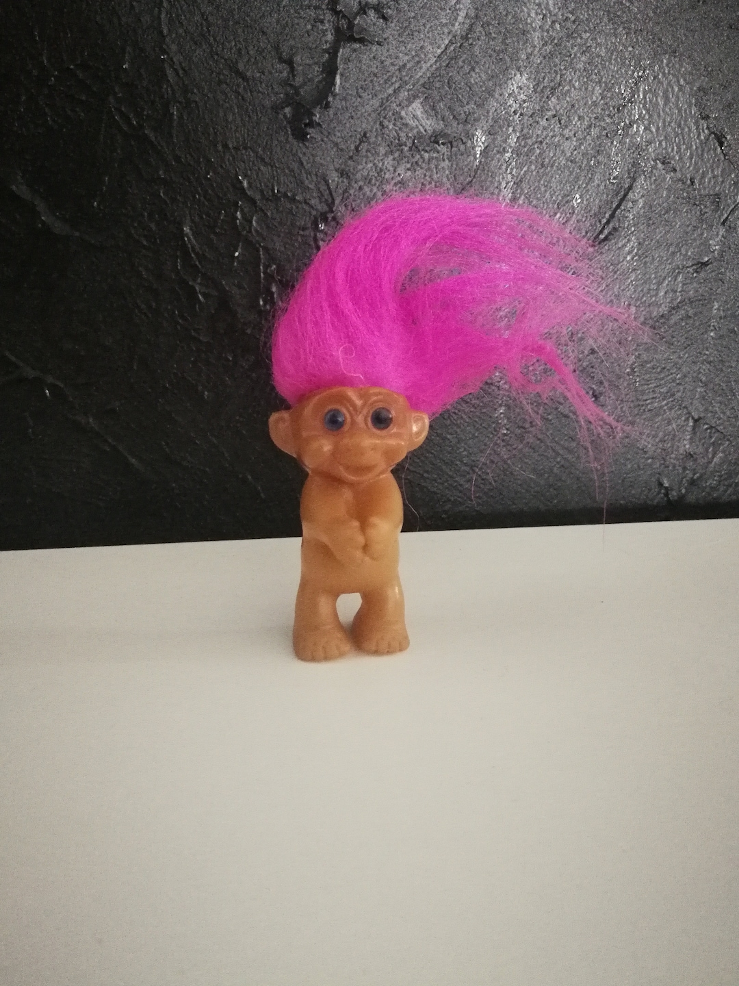 Vintage Russ marca troll figura muñeca Pink Hair Praying Hands Troll ...