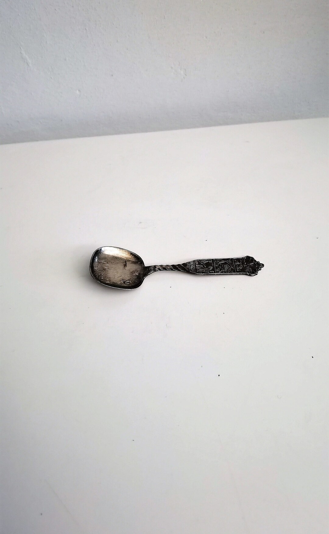 Vintage Norwegian Silver Plated Tea Caddy Spoon Norway Viking Design ...