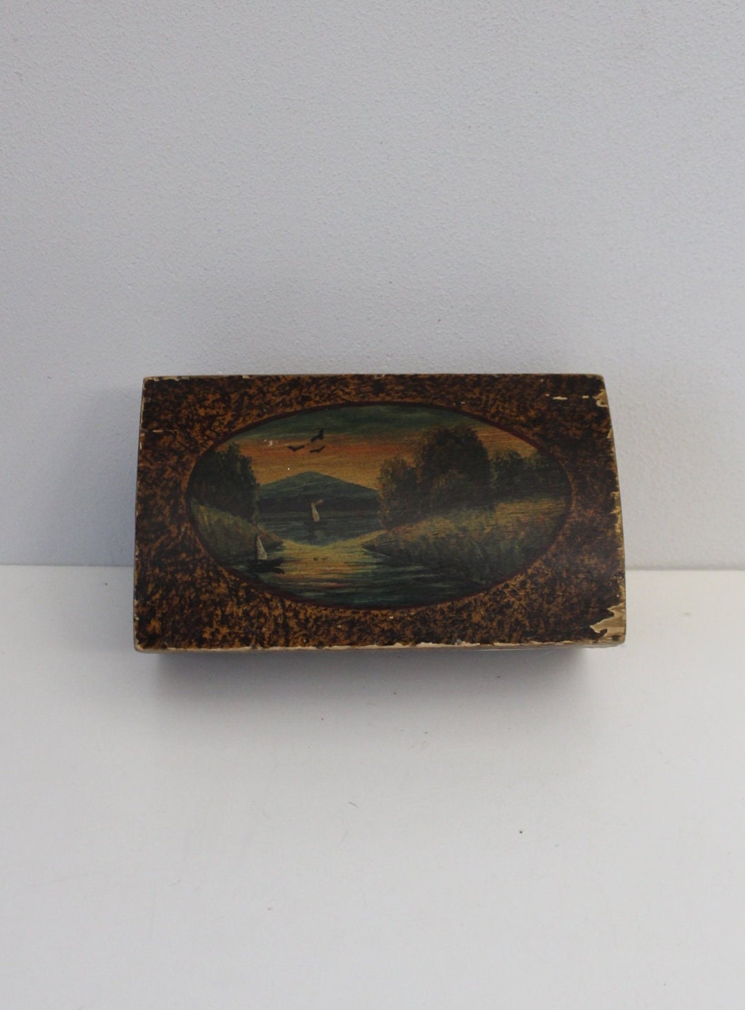 Vintage Carved Wooden Jewelry Box, Ring Box, Carved Wood Storage ...