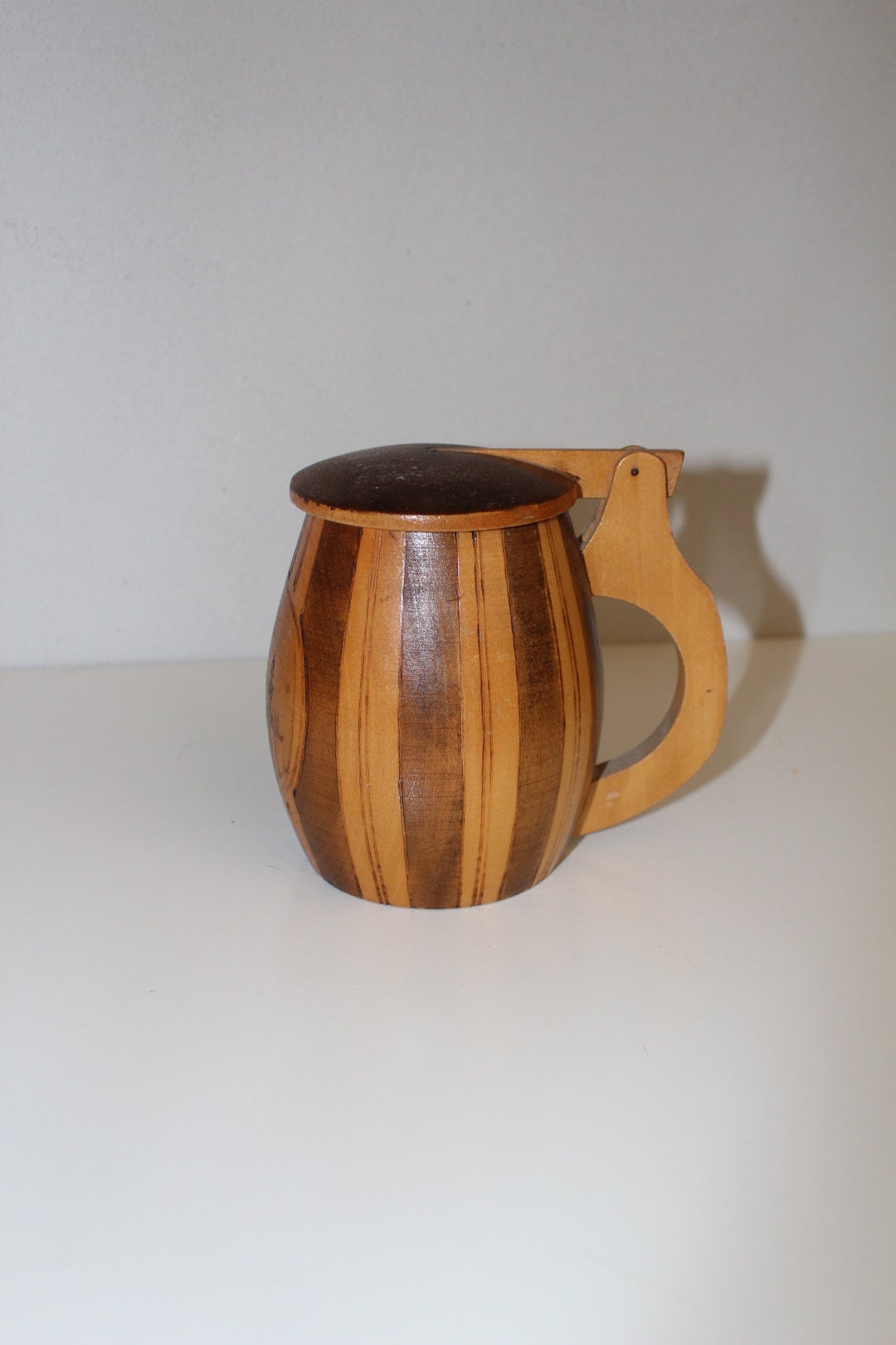 Antique Wooden Beer Tank. Stein. Glass. Barrel Shape. With - Etsy