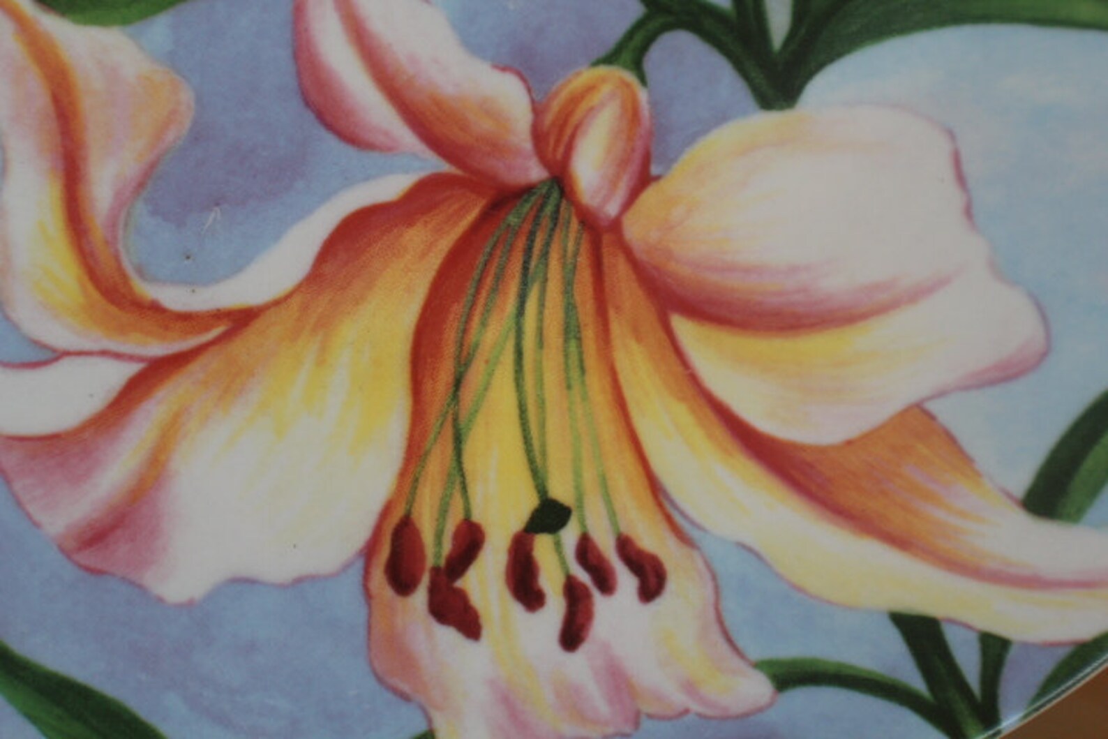 Stunning Large Ceramic Siaki Collectors Plate LILIES Flowers - Etsy