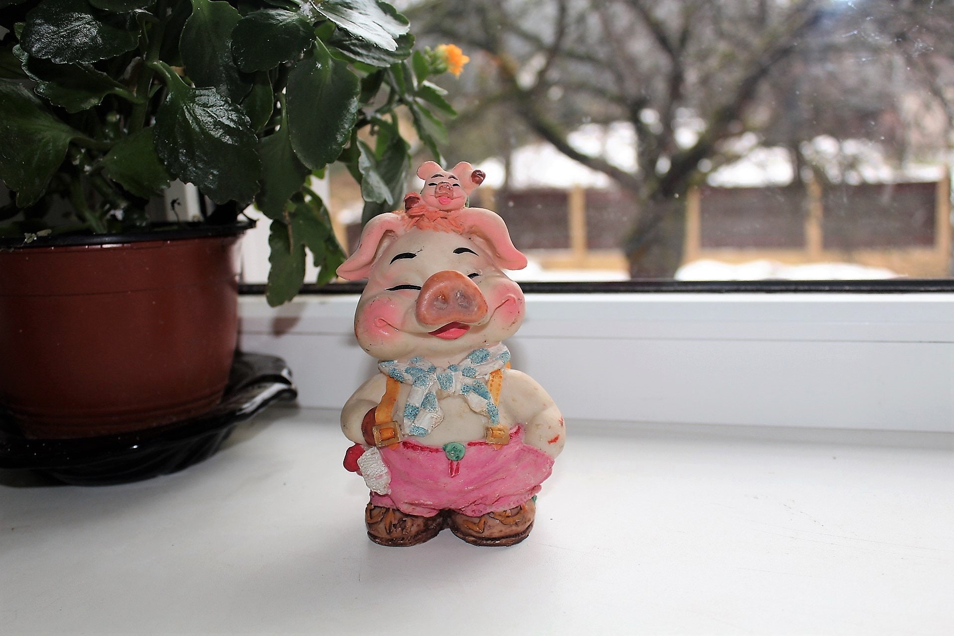 Fantastic Vintage Money Box Ceramic Pig Funny Hand Made Hand | Etsy